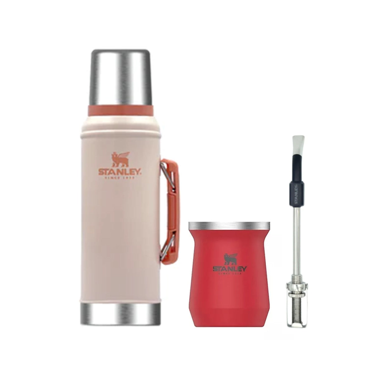 Kit Termo Rosa Stanley 940 Mate Y Bombilla Negra Resorte – Plan B Uruguay